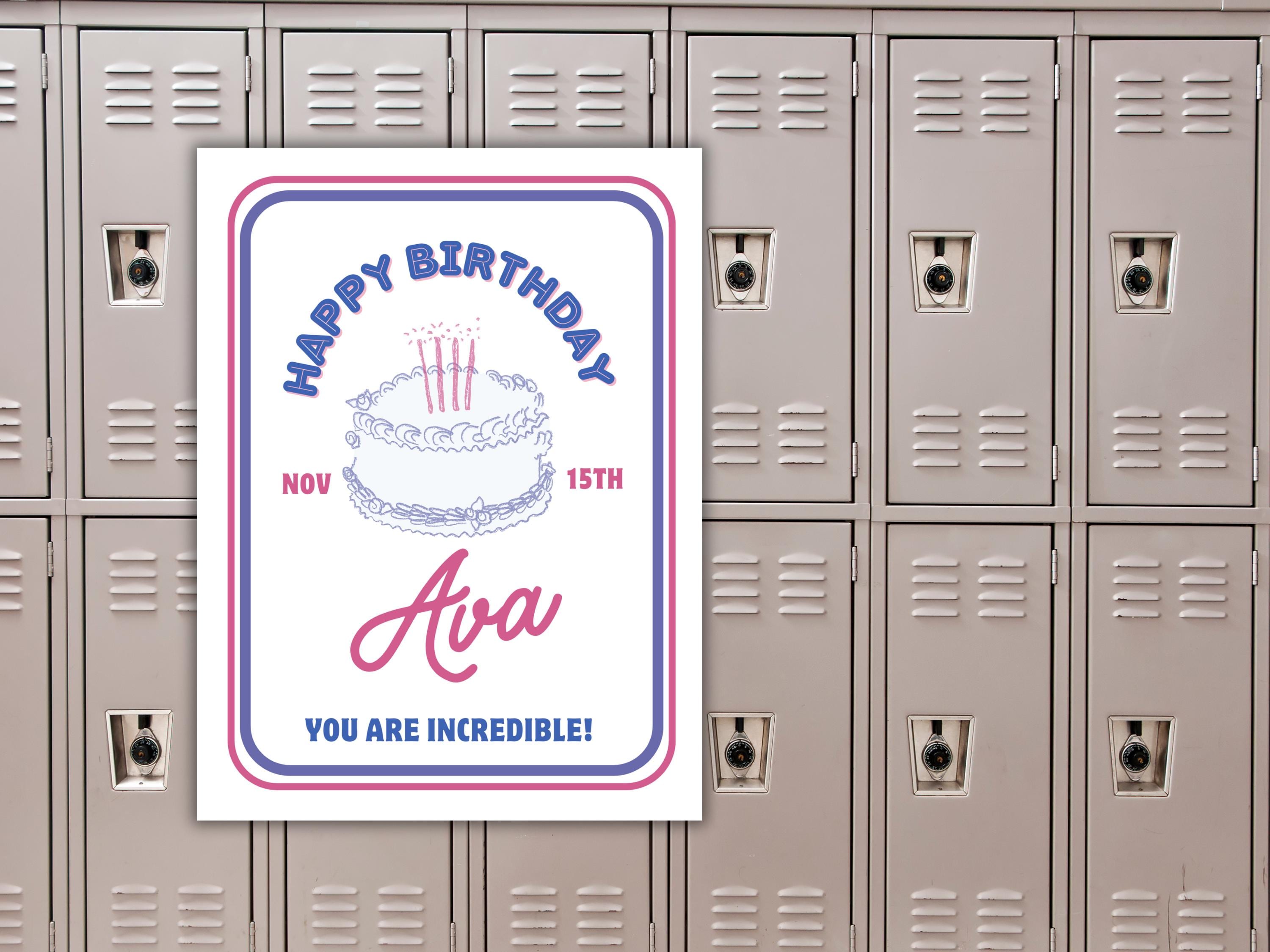 Editable Happy Birthday Sign Template for Teen Girl Birthday Sign for ...