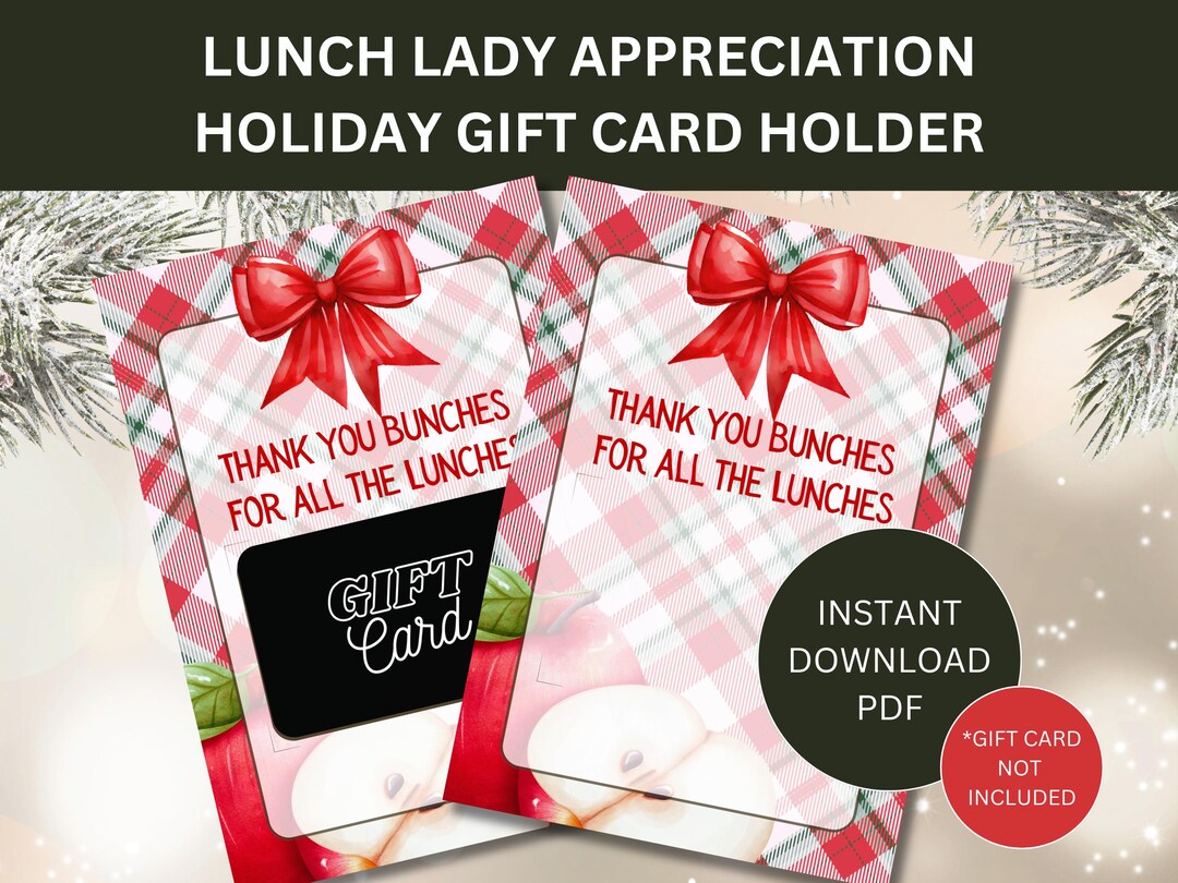 Lunch Lady Appreciation Card Printable Card for Cafeteria Staff ...
