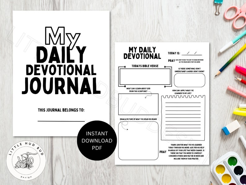 Kids Devotional Journal for Kids Bible Study Journal for Kids Prayer ...