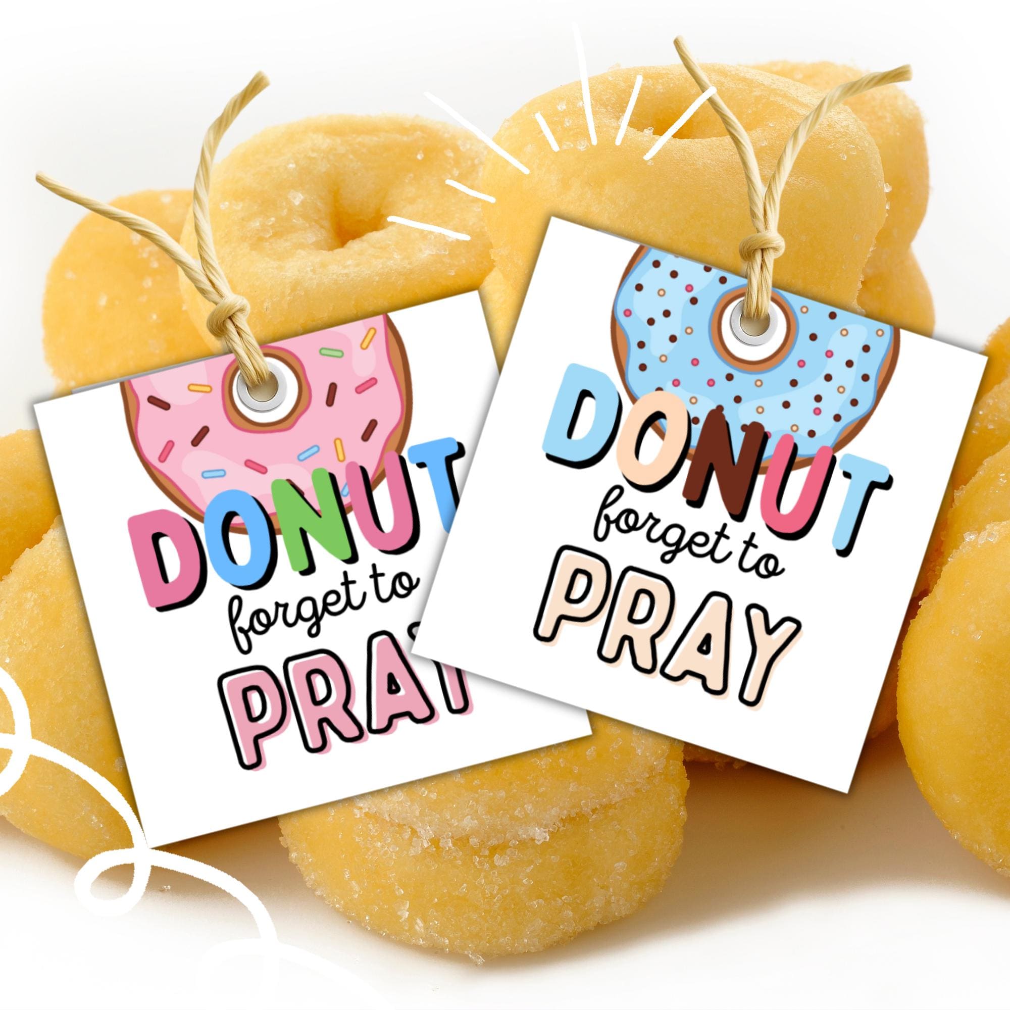Donut Forget to Pray Gift Tag for Sunday School Treat Tag for VBS Gift ...