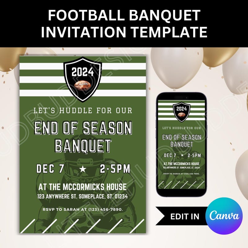 Football Invitation - Etsy