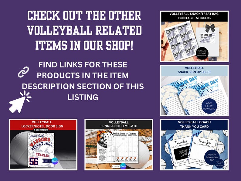 Volleyball Locker Sign Template for Travel Volleyball Hotel Door Sign ...