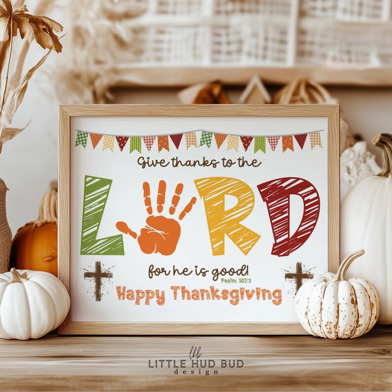 Christian Thanksgiving Handprint Craft Printable Fall Footprint Craft ...