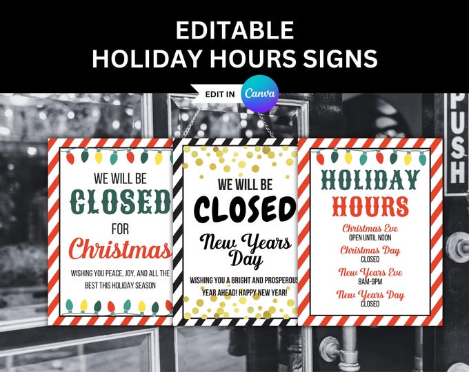 PRINTABLE Closed Today SIGN, Sorry We're Closed, See You Tomorrow ...