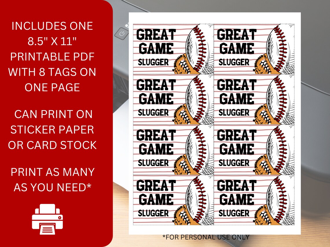 Printable Snack Bag Tag Stickers for T-ball Snack Duty Snack Bag Label ...