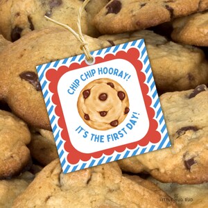 Printable First Day of School Cookie Tag for Back to School Treat Tag ...