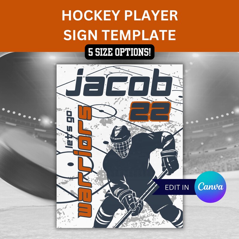 Hockey Door Signs Editable - Etsy
