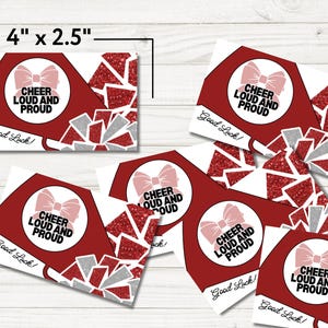 Cheer Snack Bag Tag for Cheerleading Treat Bag Sticker for Cheer ...