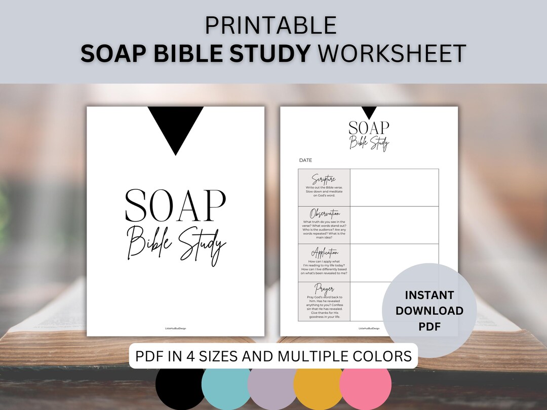 Printable SOAP Bible Study Worksheet for Beginner Bible Study for Teens ...