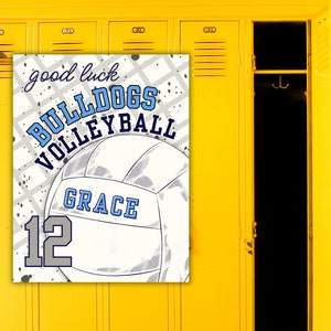 Volleyball Locker Sign Template for Volleyball Hotel Door Sign for Team ...