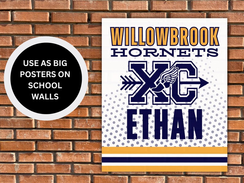Cross Country Locker Sign Template for Cross Country Meet Sign for Team ...