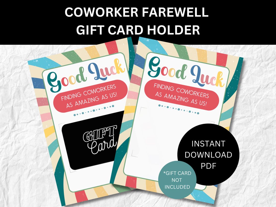 Coworker Funny Farewell Card for Coworker Good Luck Card for Colleague ...