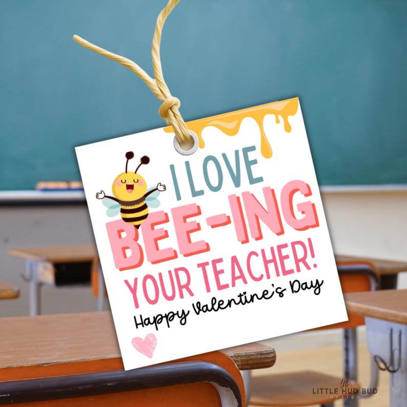 Teacher Valentine From Teacher to Student Valentines Day Treat Tag From ...