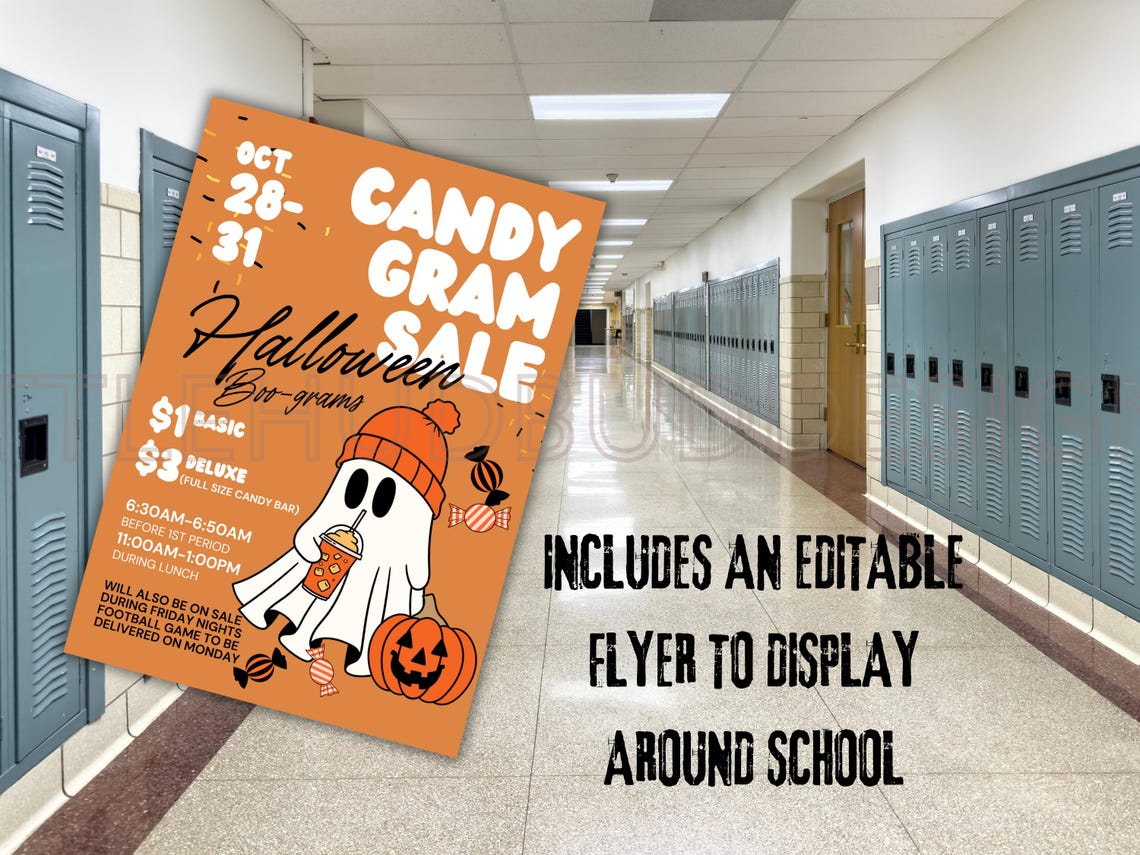 Editable Boo Gram PTO Fall Fundraiser Templates for PTA Autumn ...