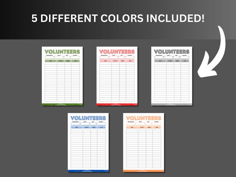 Volunteer Sign up Printable for Volunteer Sign up Sheet for Church ...