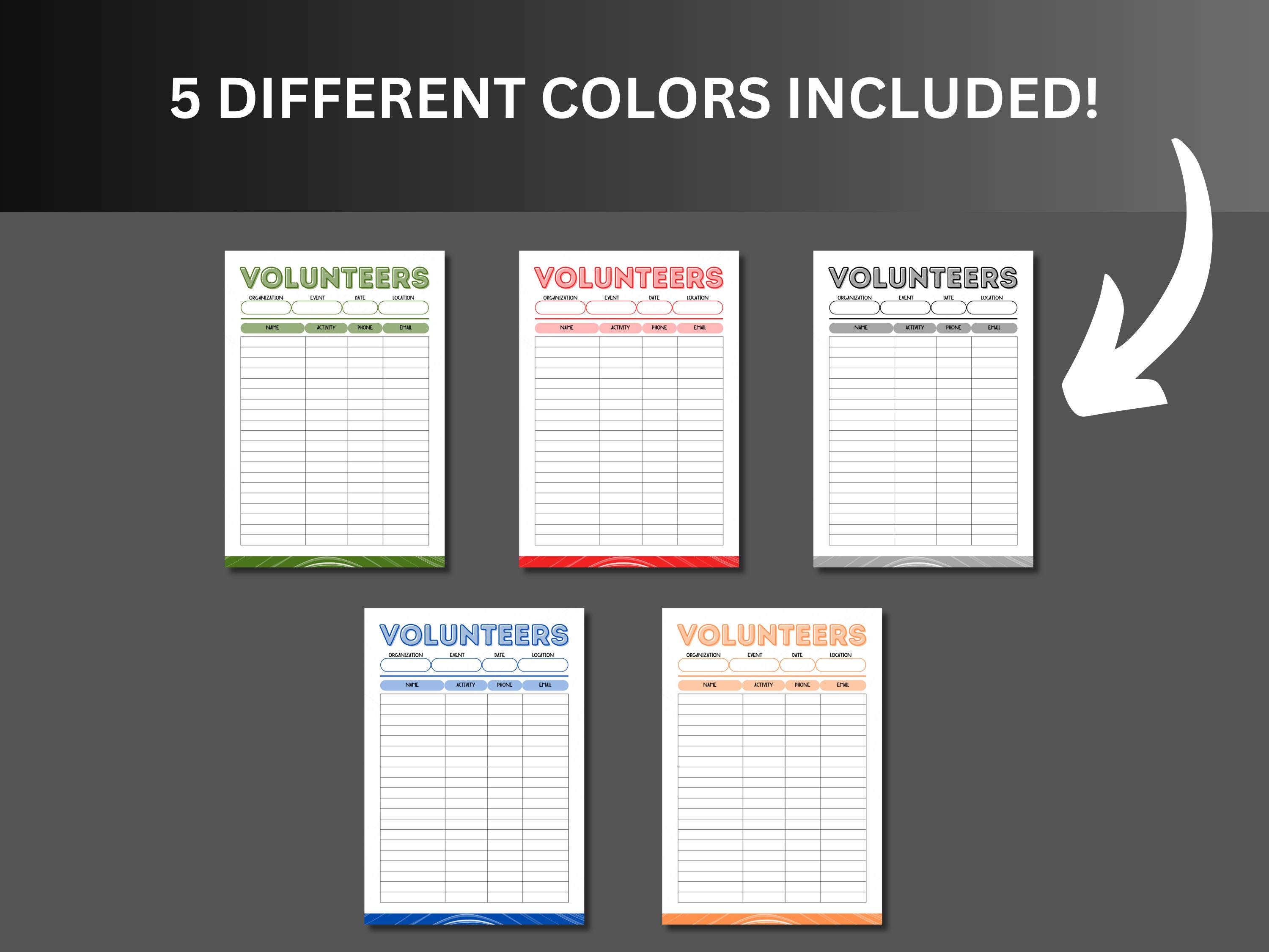Volunteer Sign up Printable for Volunteer Sign up Sheet for Church ...