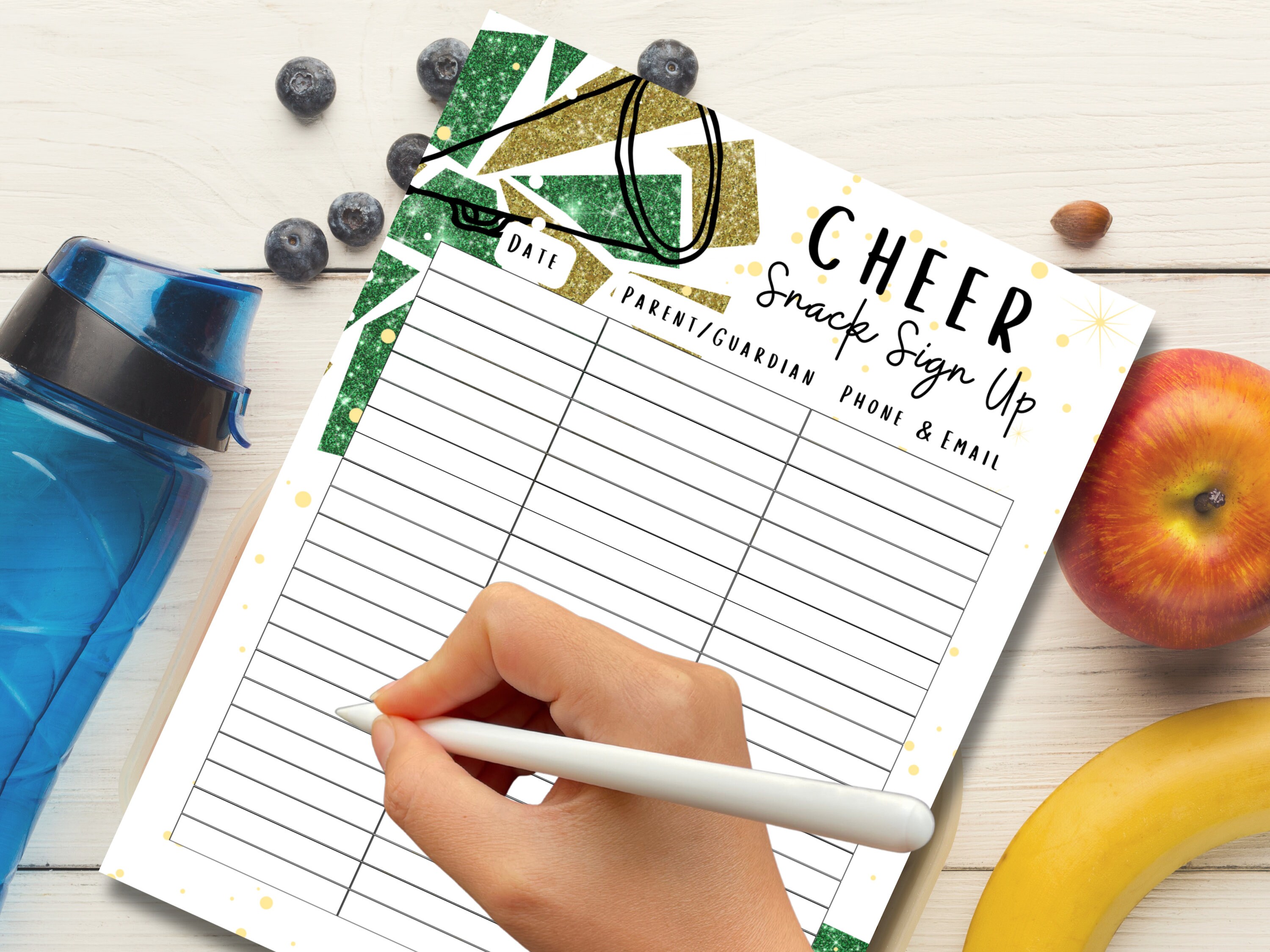 Cheer Snack Sign up Sheet for Competition Game Day Snack Schedule for ...