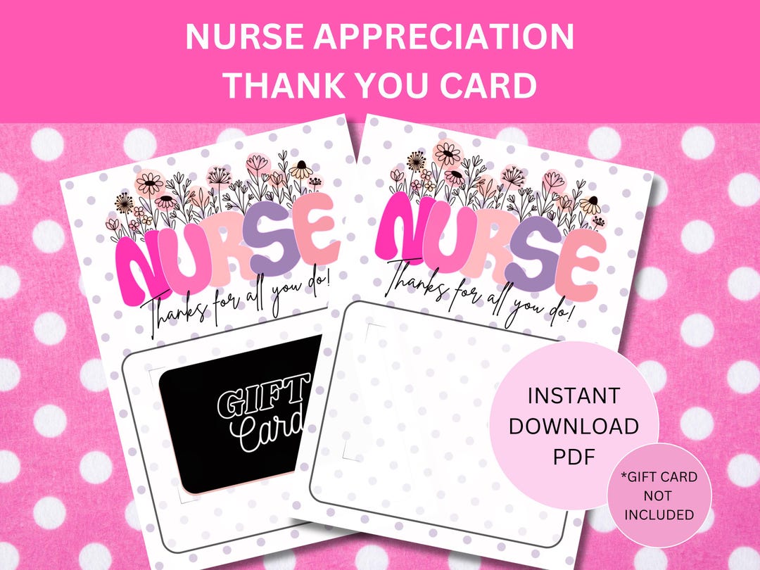 Nurse Appreciation Week Gift Card Holder for Nurse Gift for Nurses Week ...