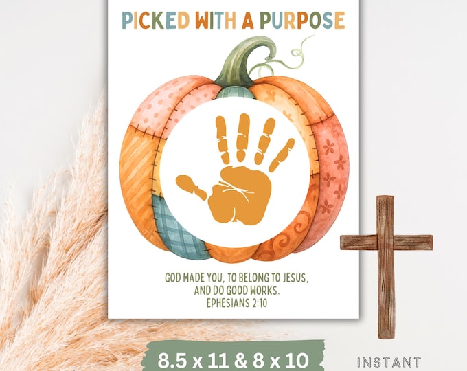 Christian Halloween Handprint Art: Pumpkin Craft (digital Download ...