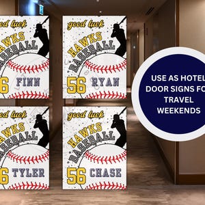 Baseball Locker Sign Template for Baseball Hotel Door Sign for Team ...