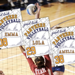 Volleyball Locker Sign Template for Volleyball Hotel Door Sign for Team ...