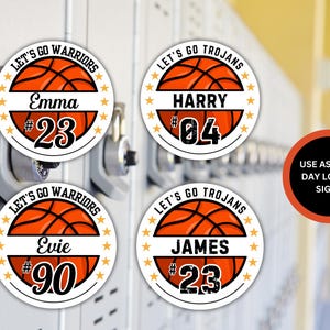Personalized BASKETBALL Locker Signs for Digital Download Basketball ...