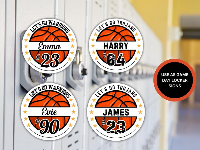 Personalized BASKETBALL Locker Signs for Digital Download Basketball ...