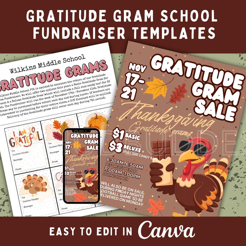 Thanksgiving Gratitude Grams - Etsy