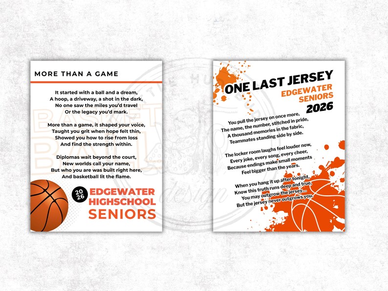 Editable Basketball Senior Night Gift Poems Basketball Senior Letter ...