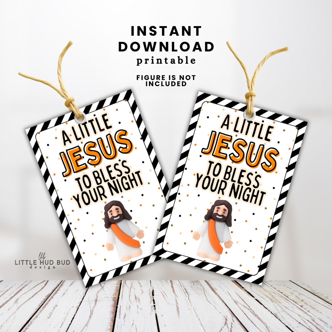 Printable Halloween Little Jesus Tags for Christian Halloween Tags for ...