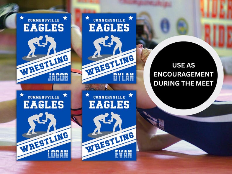 Wrestling Locker Sign Template for Wrestling Meet Sign for High School ...