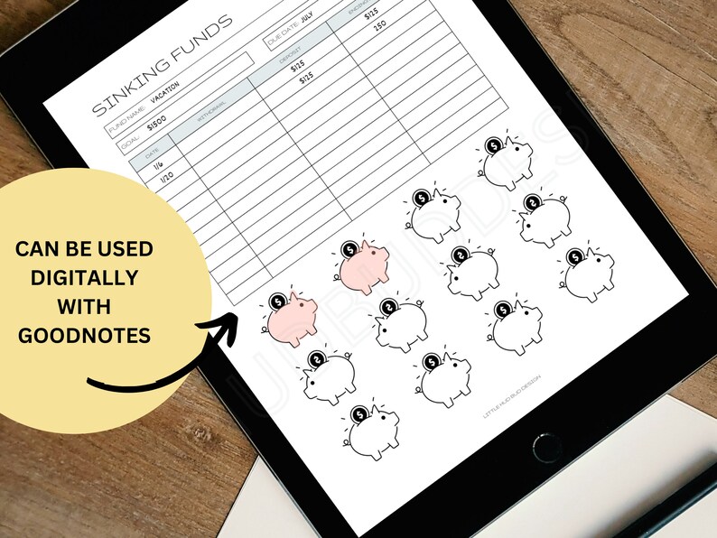 Sinking Fund Trackers Printable and Digital Savings Trackers for ...