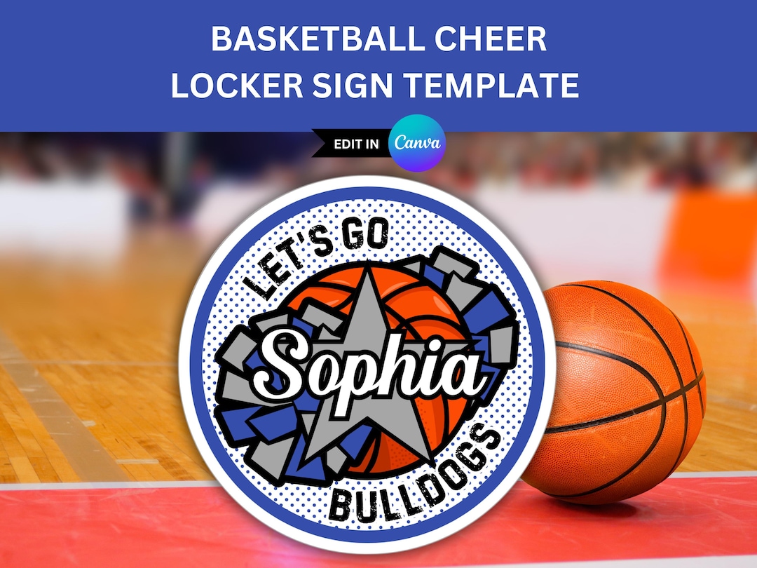 Basketball Cheer Locker Sign Template for Basketball Pep Rally Sign for ...