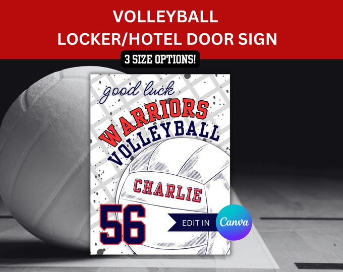Volleyball Locker Sign, Mini Door Hanger, Coach Gift, Senior Gift, or ...