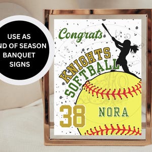 Softball Locker Sign Template for Softball Hotel Door Sign for Team ...