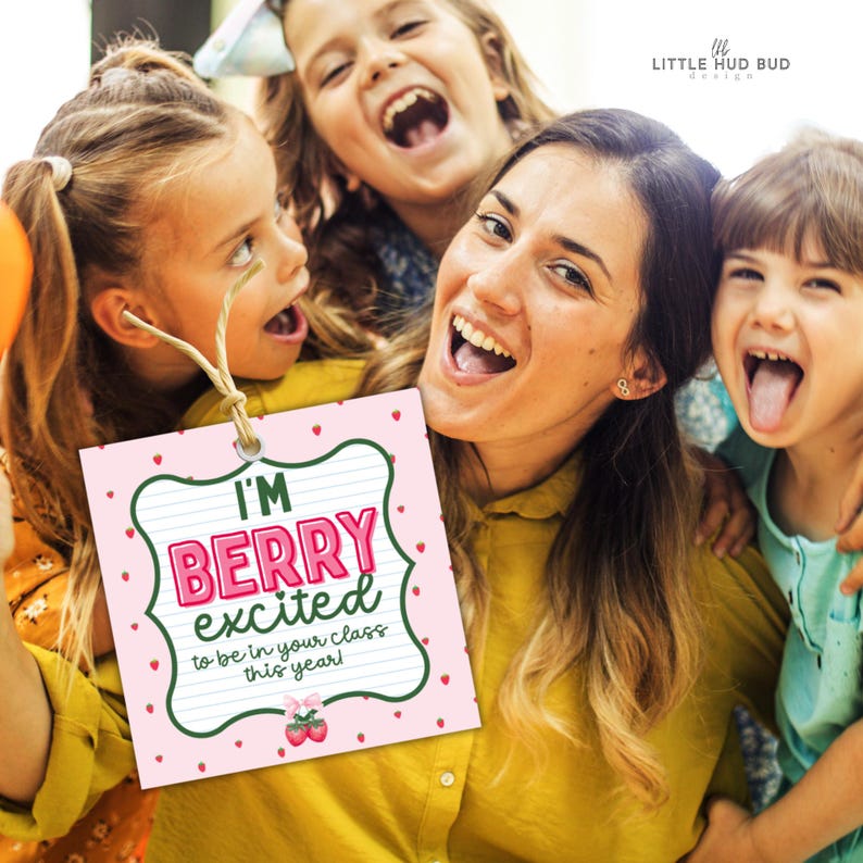 Printable Berry Teacher Gift for First Day Strawberry Themed Back to ...