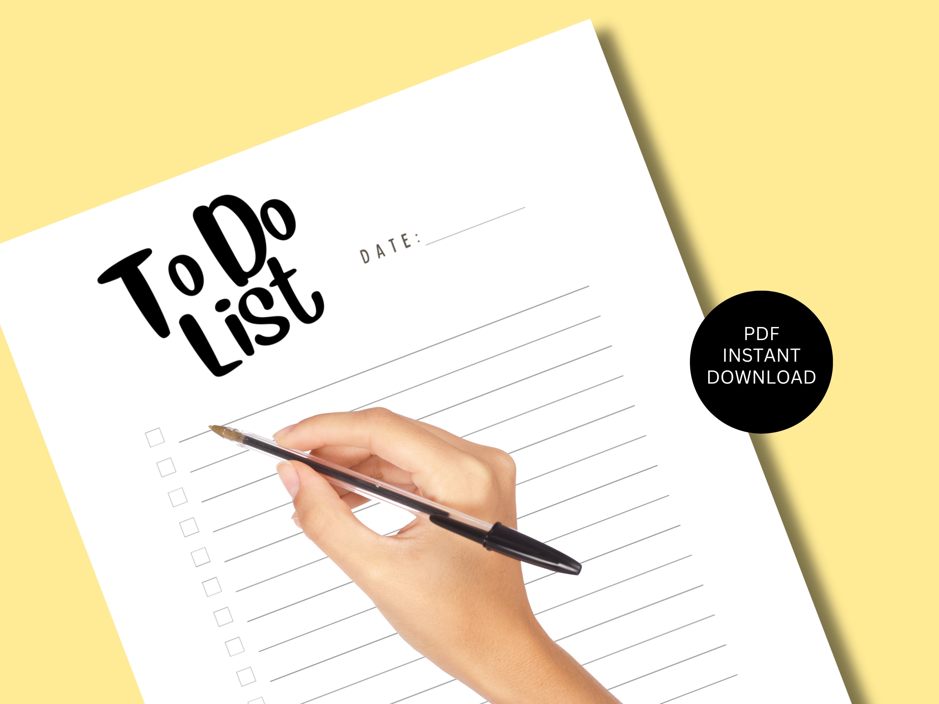 Printable and Fillable to Do List for Productivity Planner Printable ...