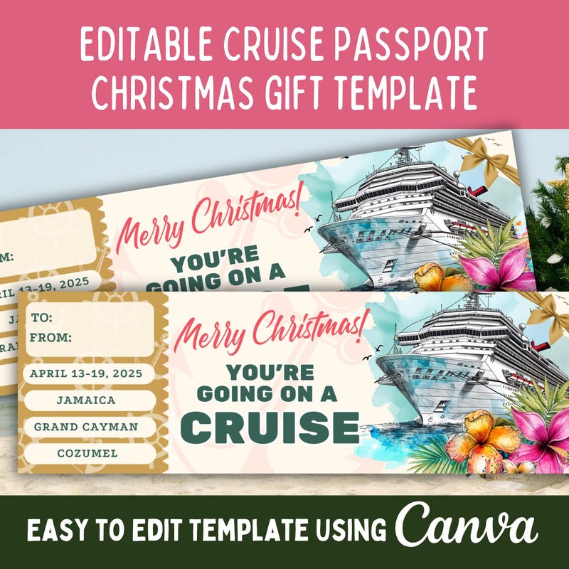 Ticket Certificate Cruise - Etsy