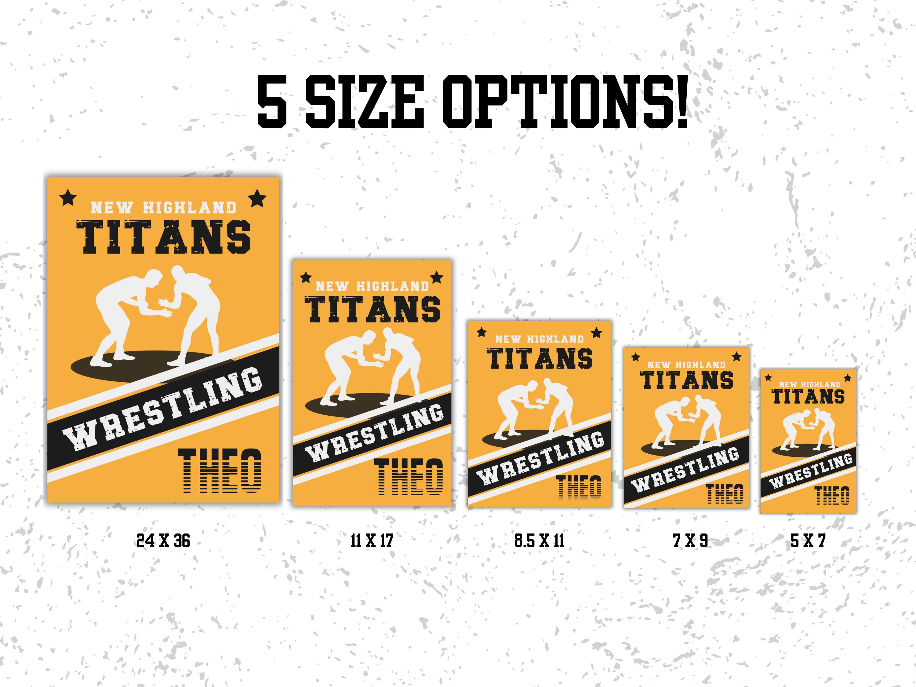 Wrestling Locker Sign Template for Wrestling Meet Sign for High School ...