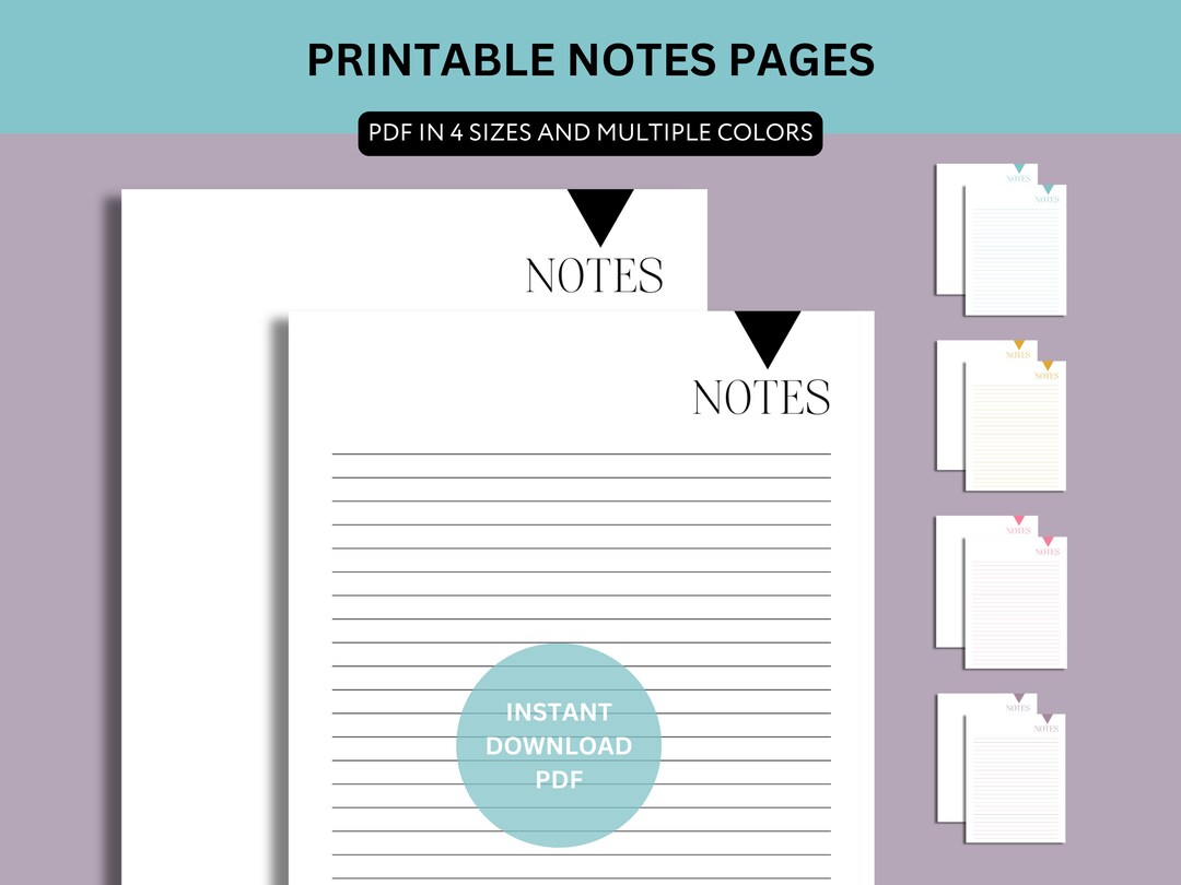 Printable Notes Pages Lined Paper Blank Notes Pages Bible Study Notes ...