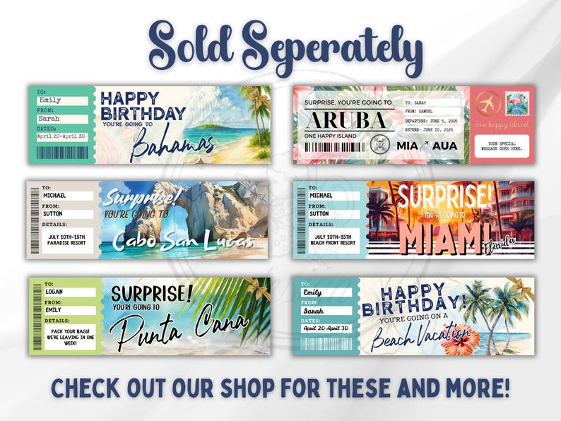 Cruise Drink Package Ticket Template for Cruise Beverage Voucher for ...