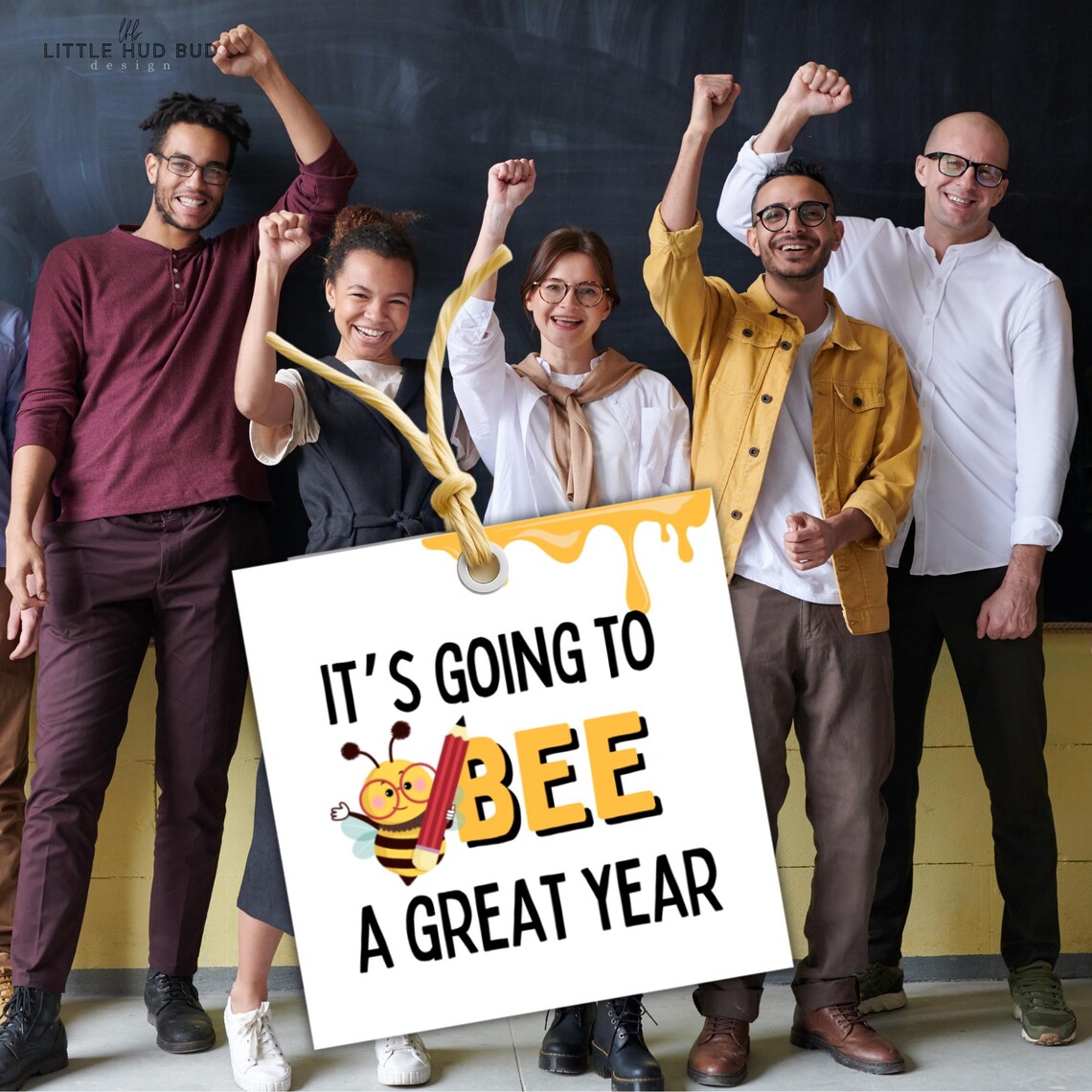 Back to School Bee Gift Tag for First Day of School Favor Tag Going to ...