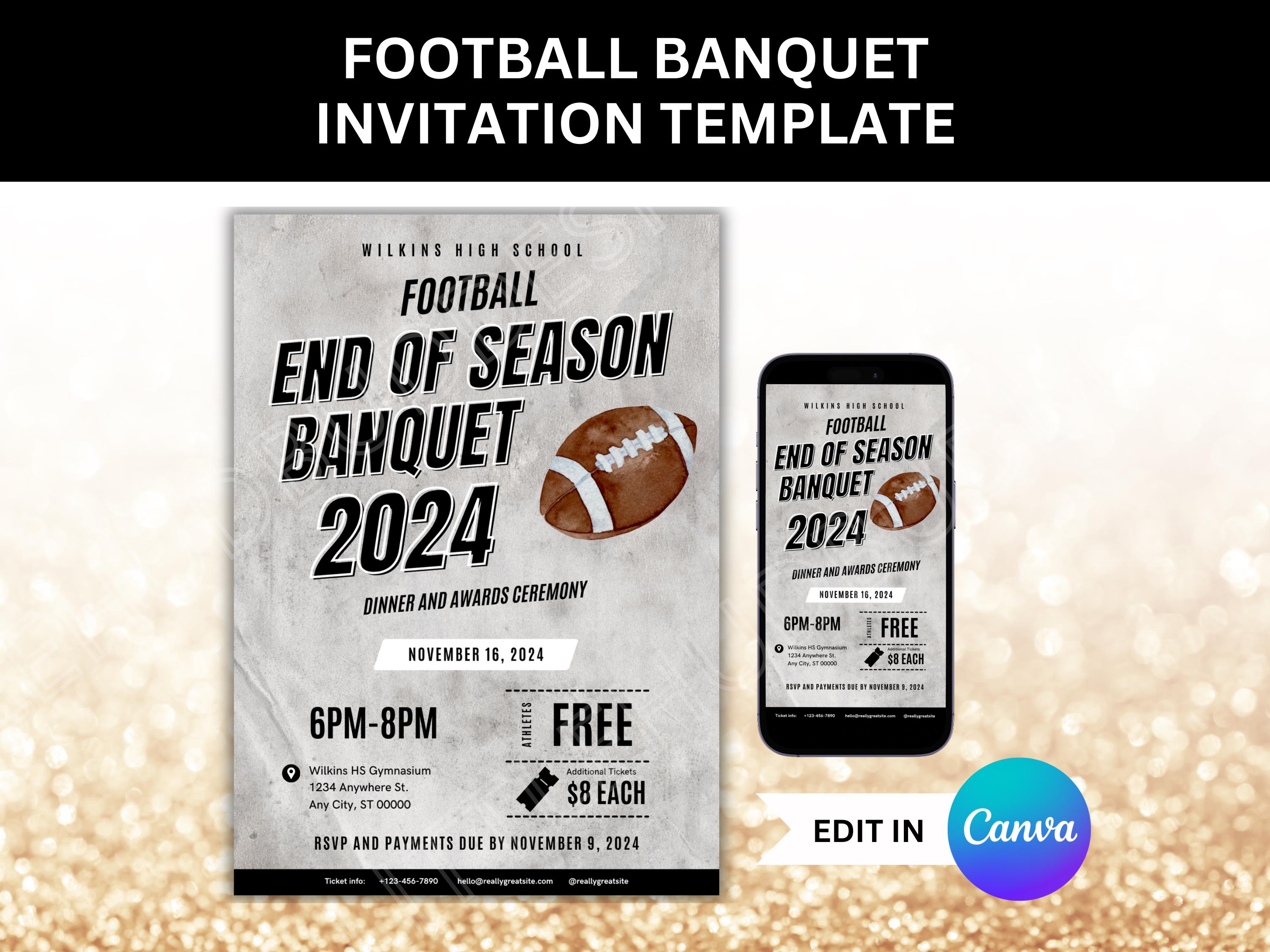 Football Banquet Flyer Templates