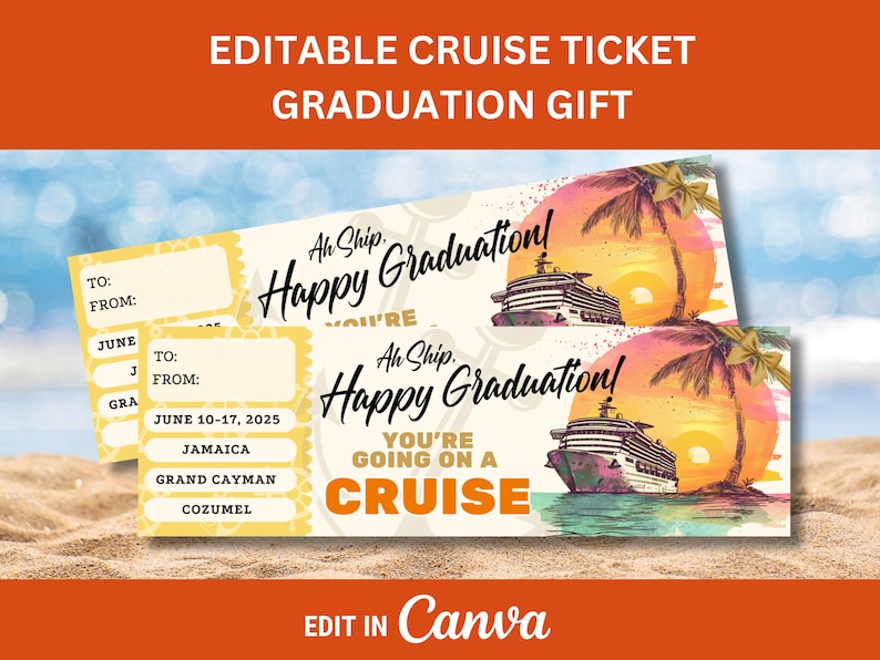 Editable Cruise Ticket Template for Cruise Boarding Pass Surprise ...