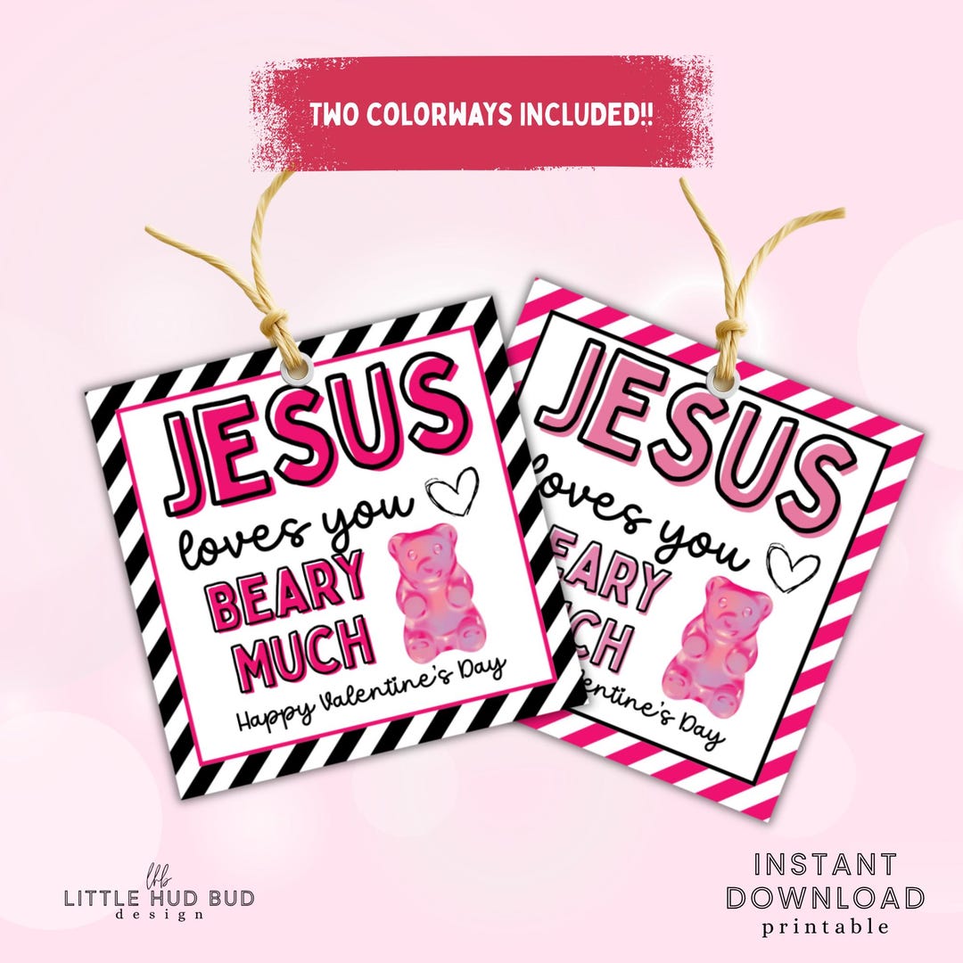 Printable Christian Valentines Snack Tags for Sunday School Valentines ...