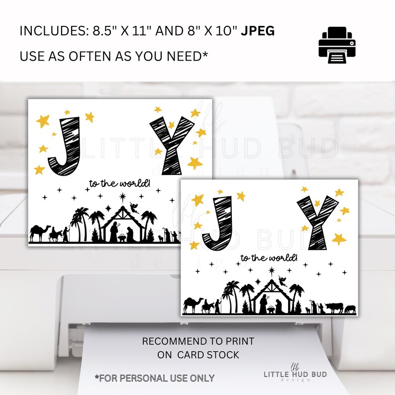 Christian Christmas Handprint Craft Joy to the World Printable Holiday ...