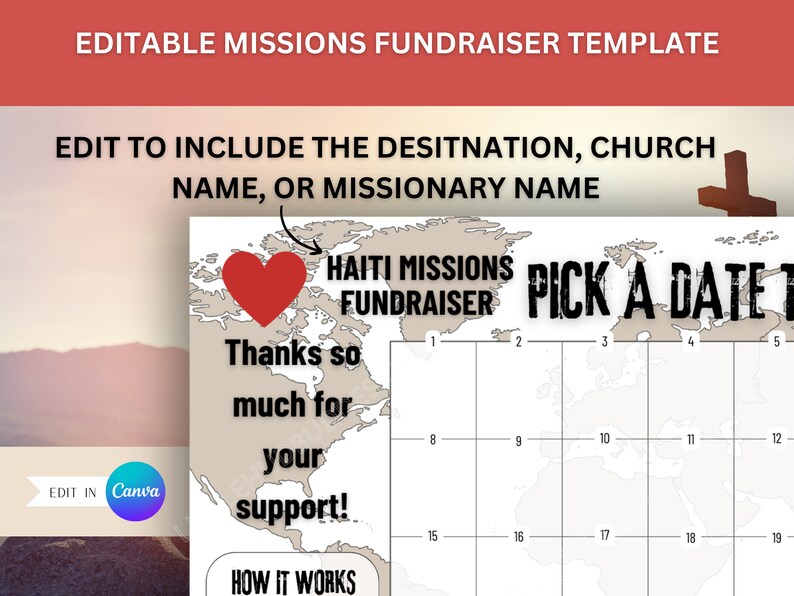 Editable Missions Trip Fundraiser for Church Missionary Fundraiser for ...