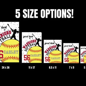 Softball Locker Sign Template for Softball Hotel Door Sign for Team ...