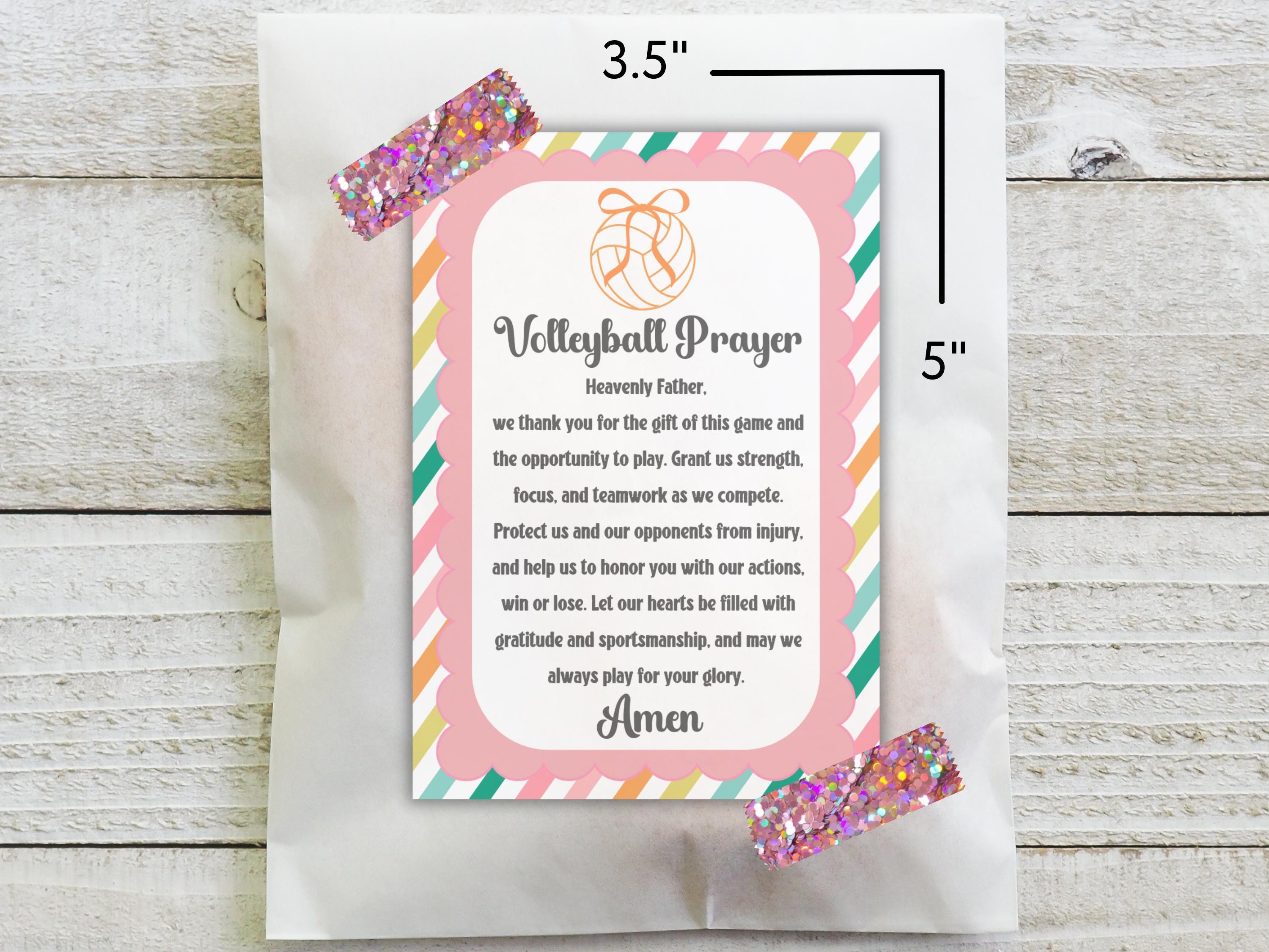 VOLLEYBALL Prayer Card for Christian Athlete Prayer for VOLLEYBALL ...