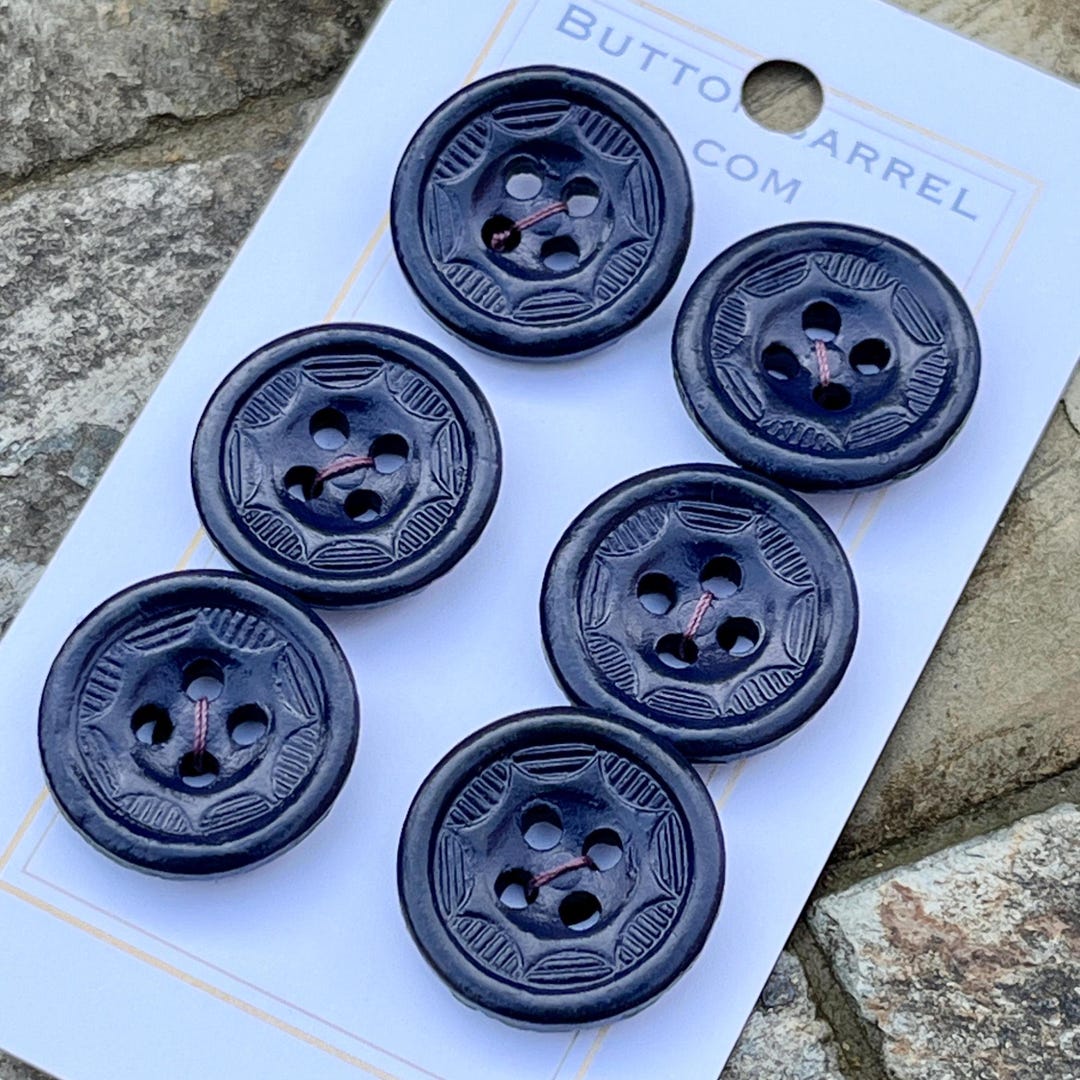 Vintage Blue Star Buttons Pressed Paper Button Set 3/4” 19mm - Etsy